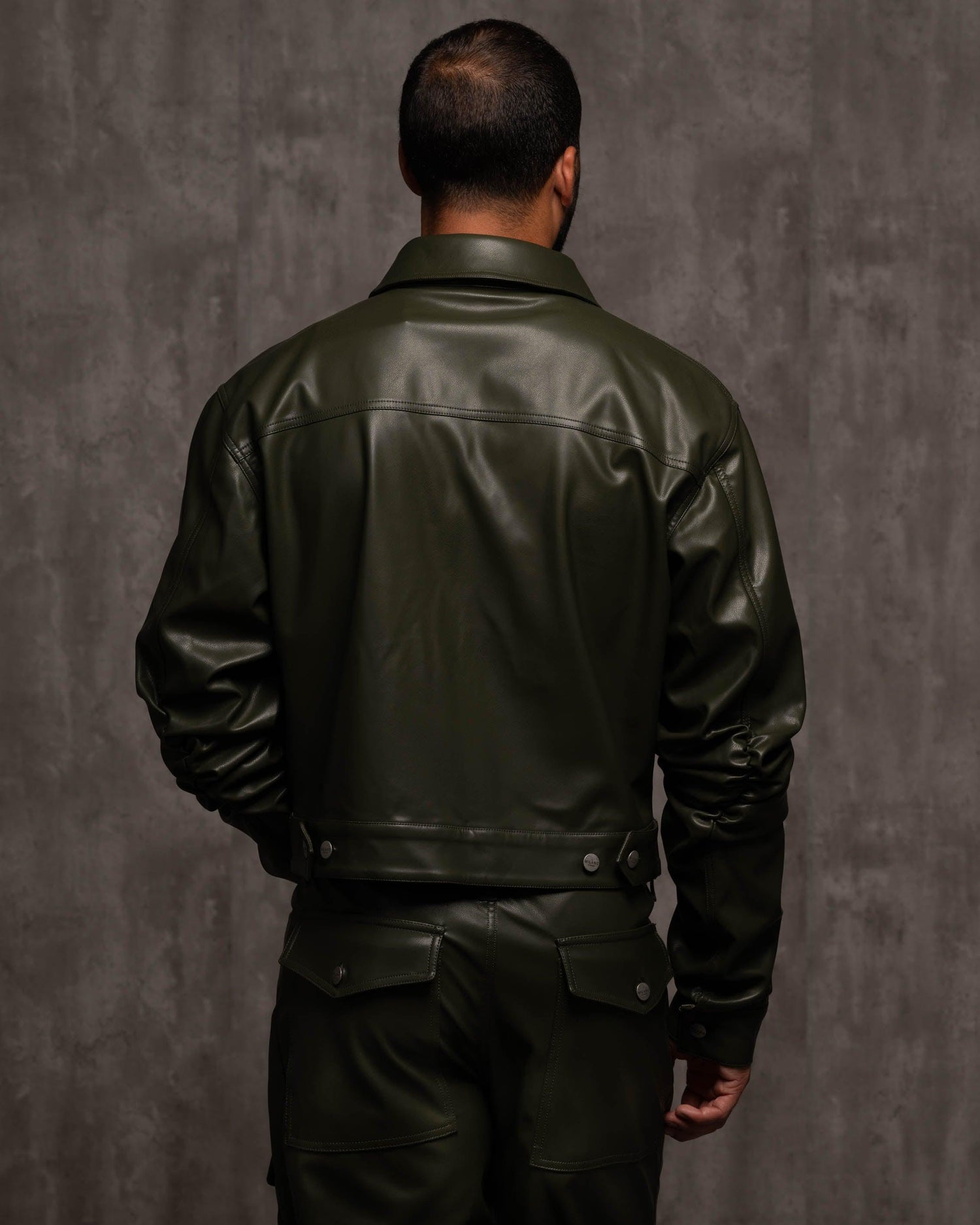 Vegan Leather Alexander Ruched Jacket